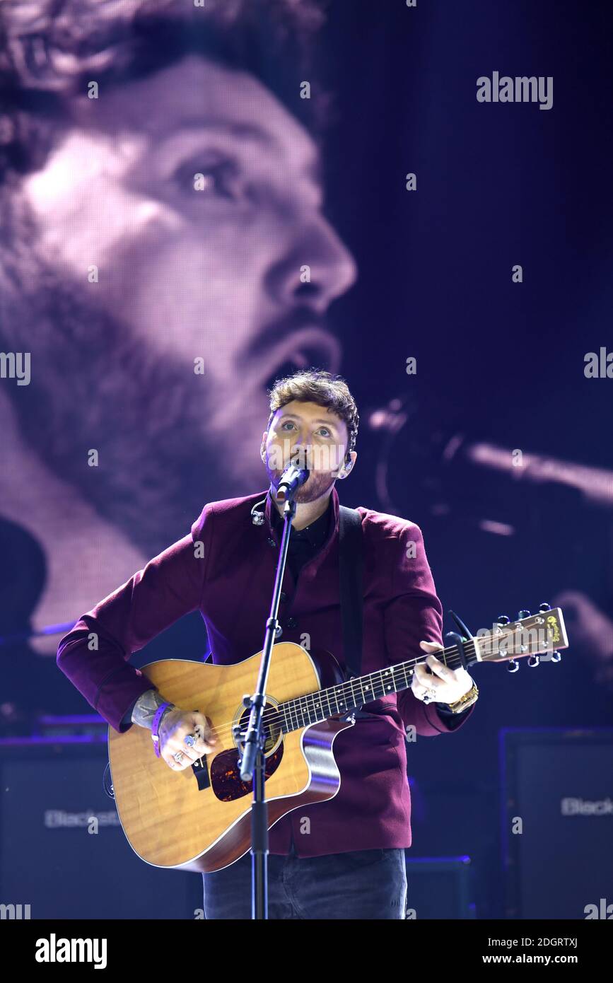 James Arthur on stage during day one of Capital's Jingle Bell Ball 2017 ...