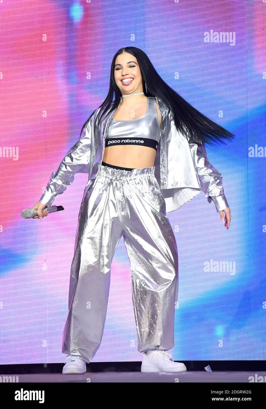 Mabel on stage during day two of Capital's Jingle Bell Ball 2017 with ...