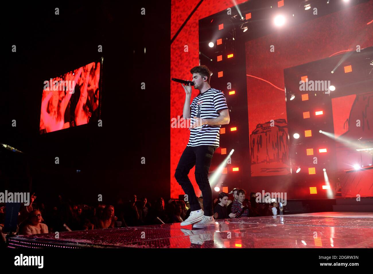 The Chainsmokers on stage during day two of Capital's Jingle Bell Ball ...