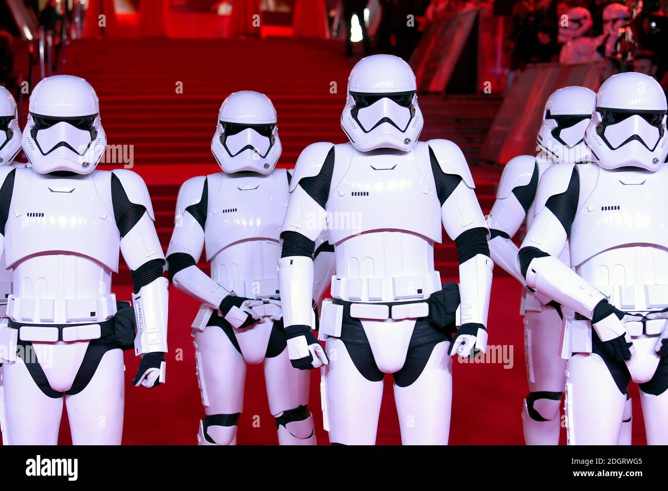 Stormtroopers attending the european premiere of Star Wars: The Last ...