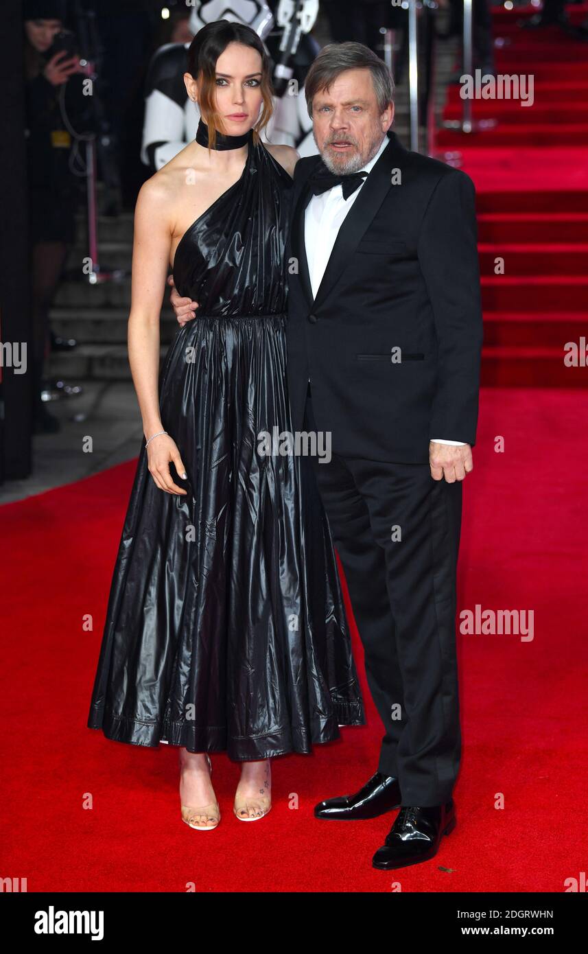 Daisy Ridley and Mark Hamill attending the european premiere of Star ...