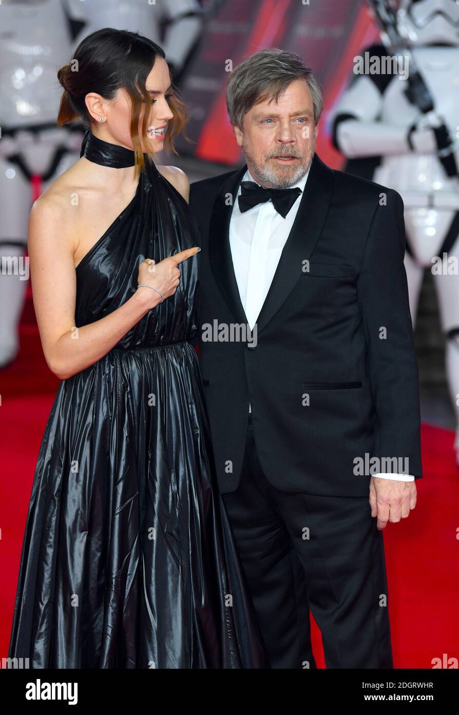 Daisy Ridley and Mark Hamill attending the european premiere of Star ...