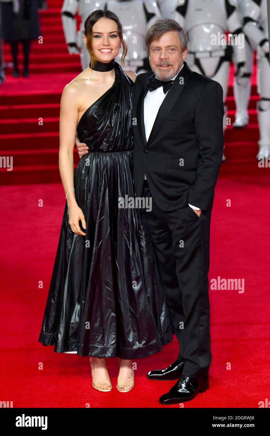 Daisy Ridley and Mark Hamill attending the european premiere of Star ...