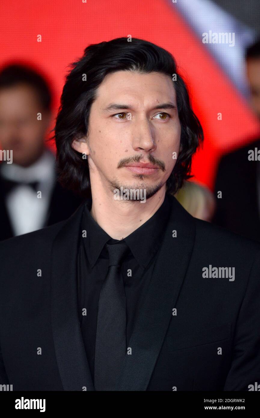 Adam Driver attending the european premiere of Star Wars: The Last Jedi ...