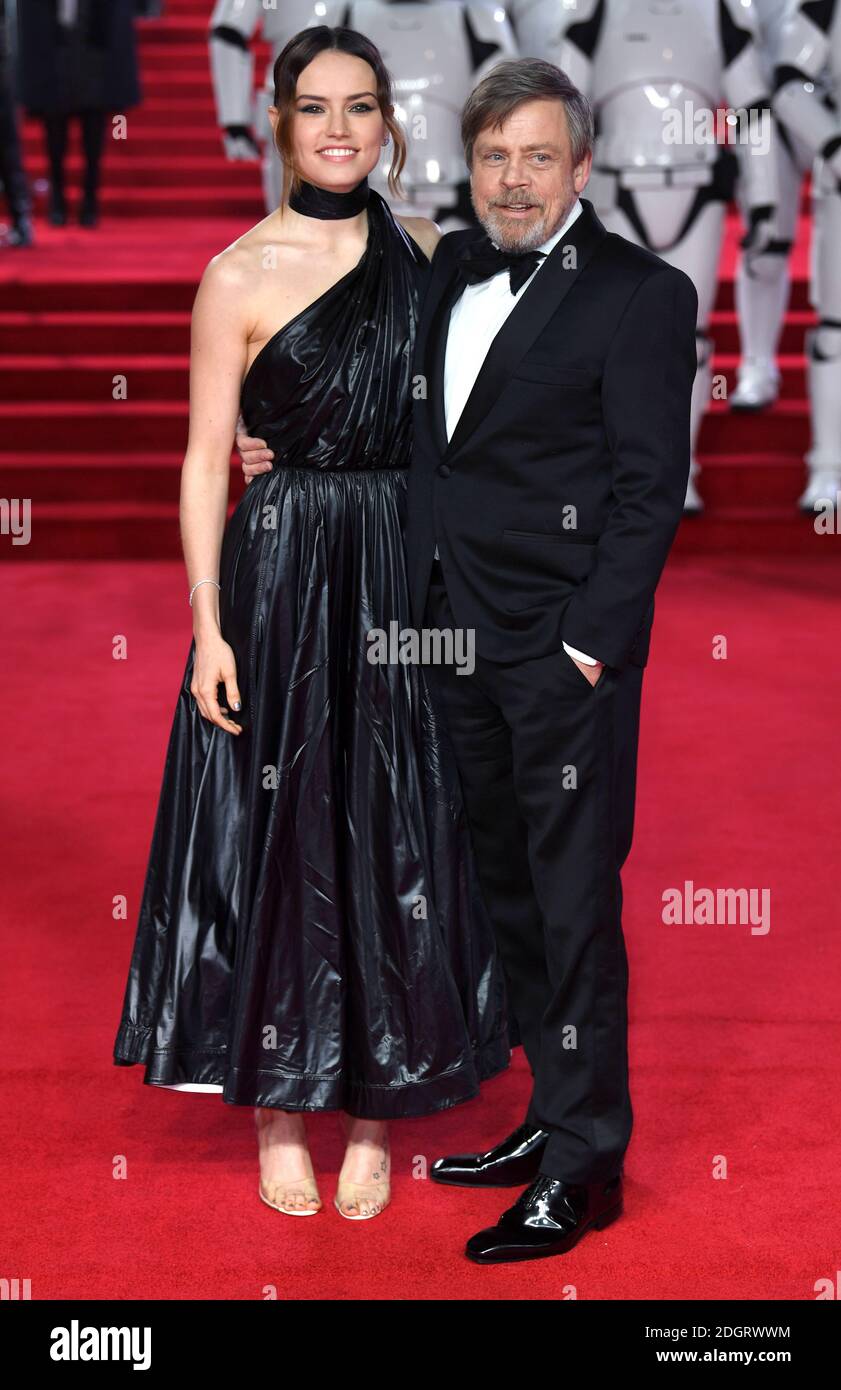 Daisy Ridley and Mark Hamill attending the European premiere of Star ...
