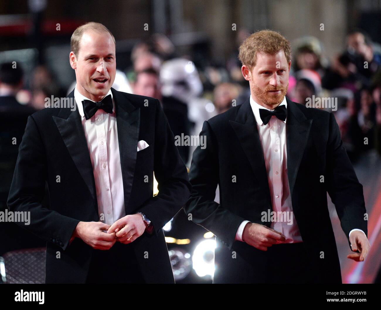 Prince William and Prince Harry attending the European premiere of Star ...