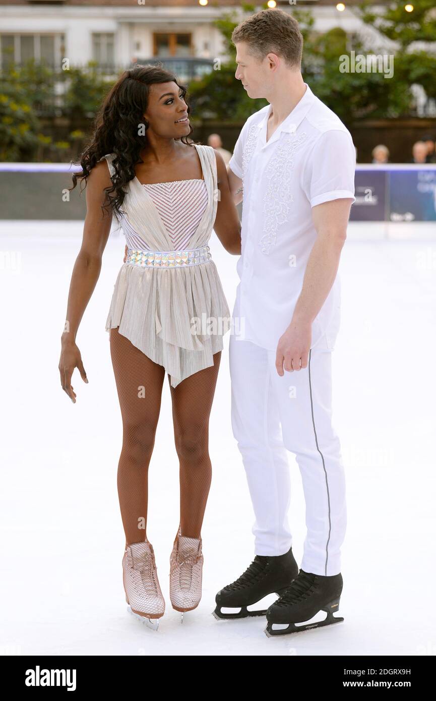 Perri Shakes-Drayton and Hamish Gaman attending the Dancing on Ice ...