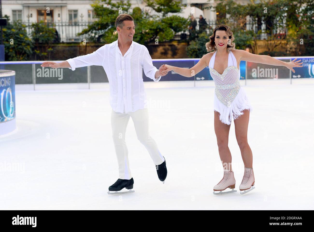 Candice Brown and Matt Evers attending the Dancing on Ice Photocall ...