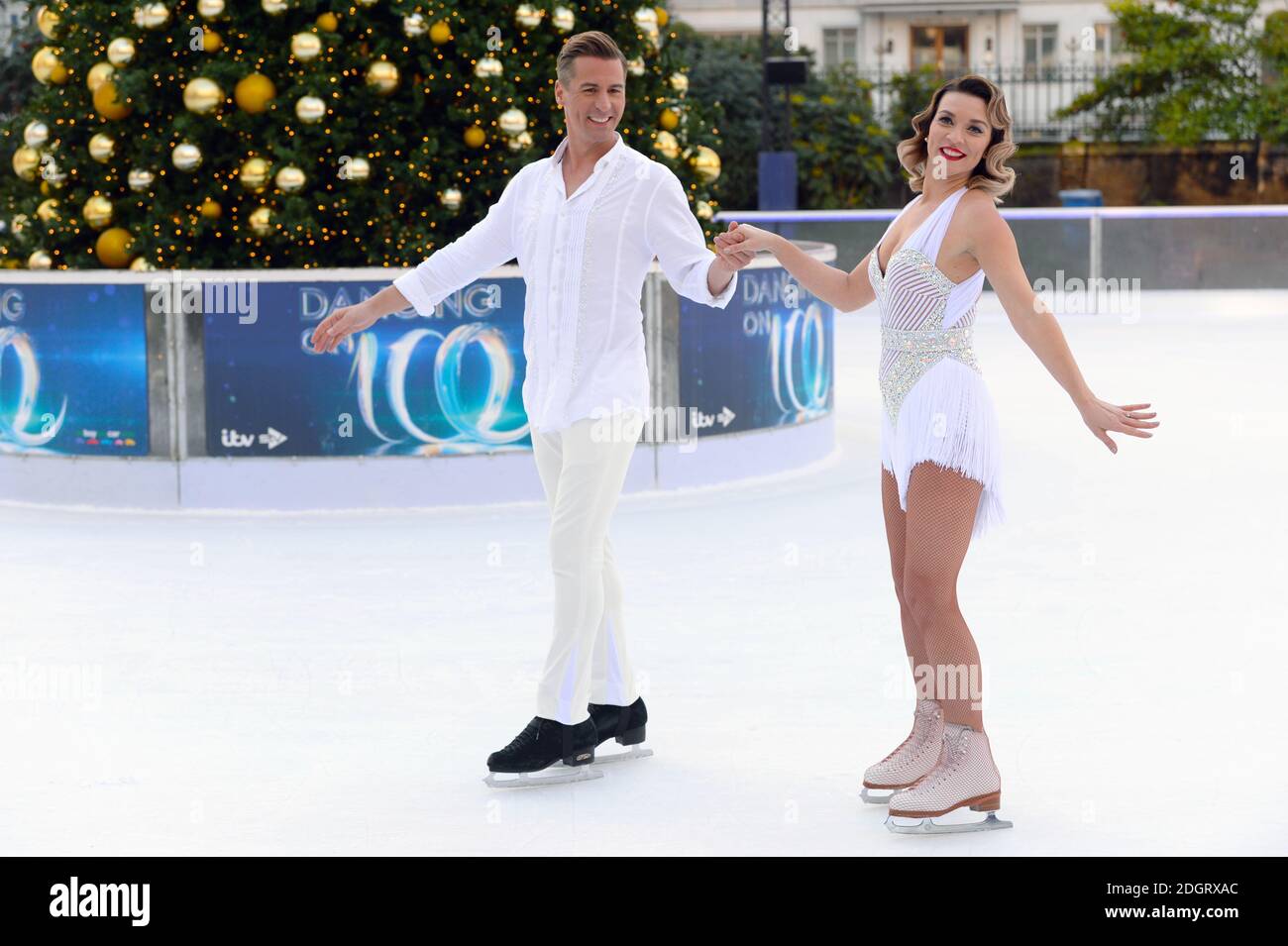 Candice Brown and Matt Evers attending the Dancing on Ice Photocall ...