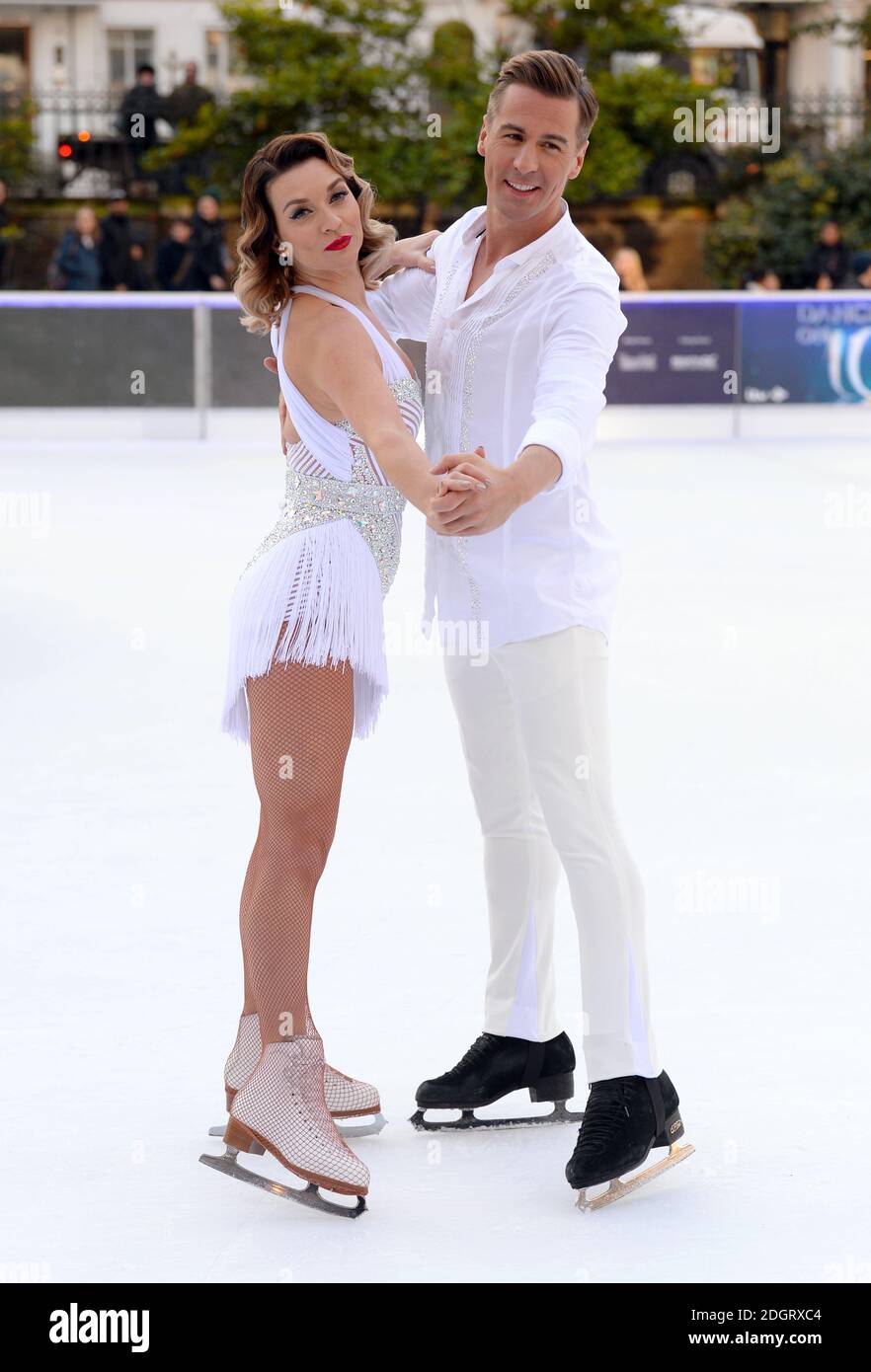 Candice Brown and Matt Evers attending the Dancing on Ice Photocall ...