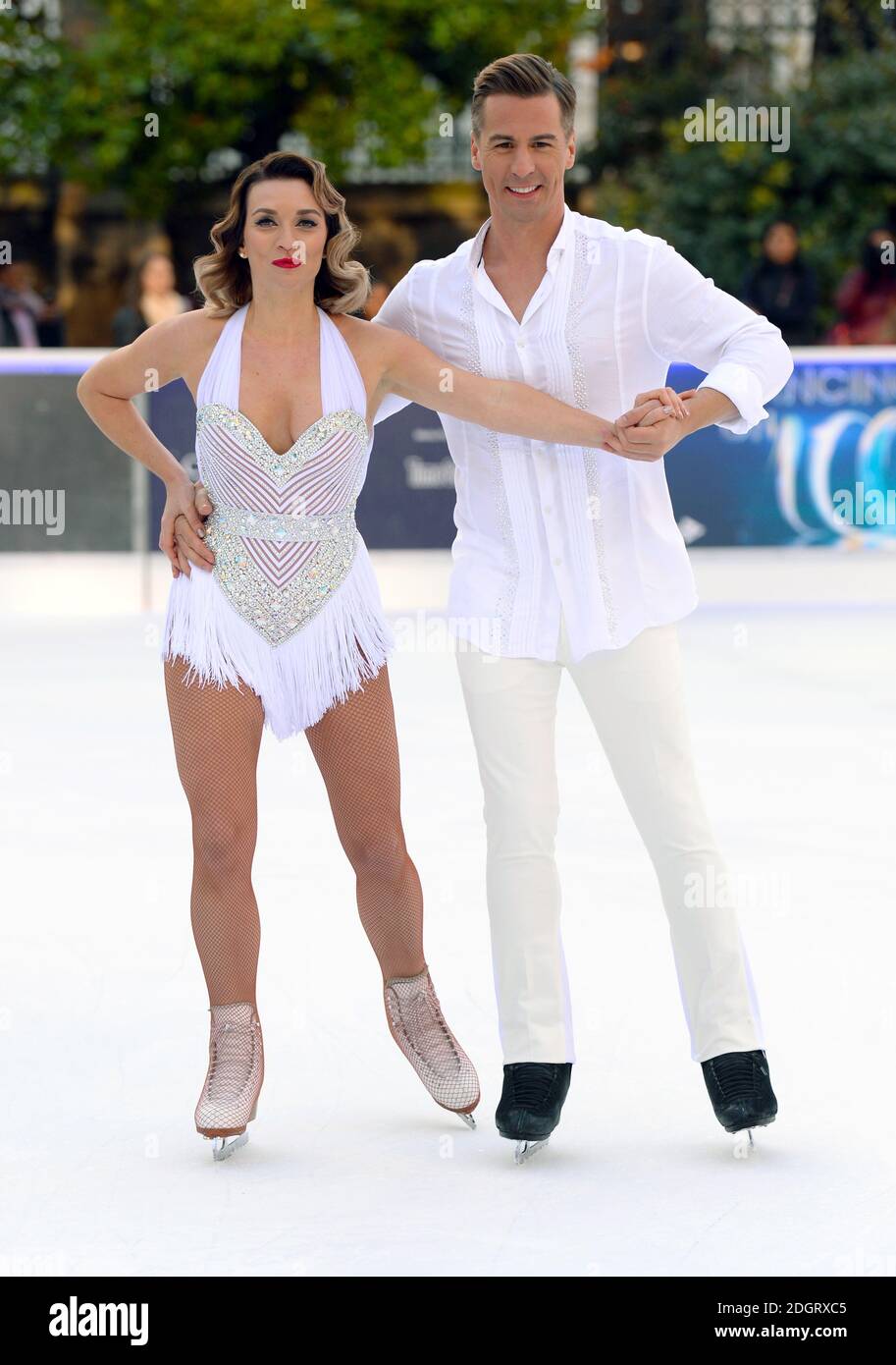 Candice Brown and Matt Evers attending the Dancing on Ice Photocall ...