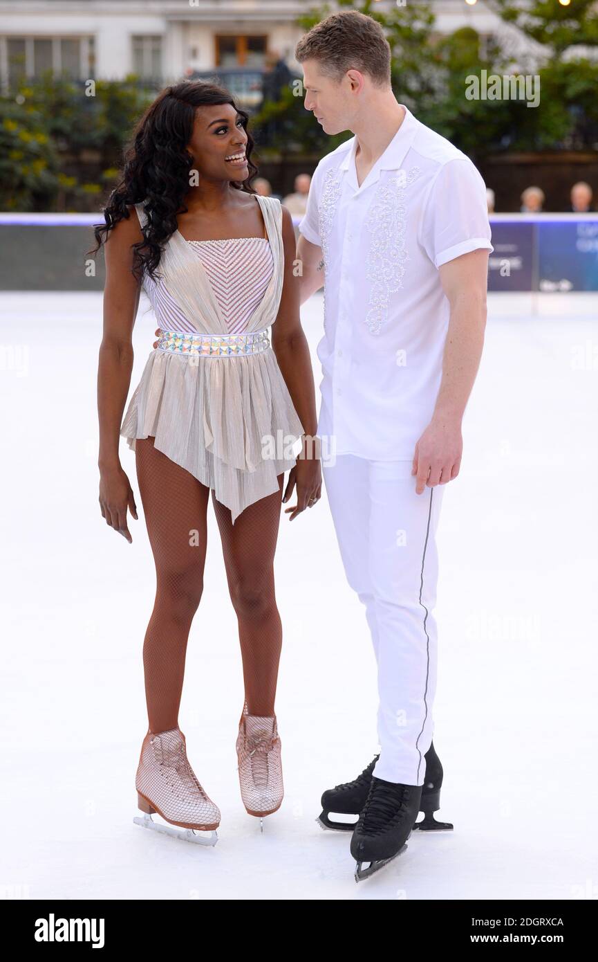 Perri Shakes-Drayton and Hamish Gaman attending the Dancing on Ice ...
