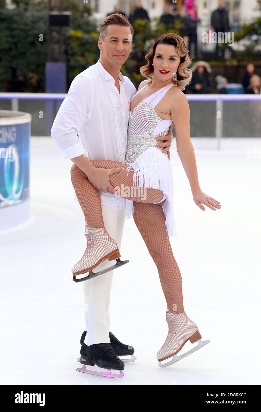 Candice Brown and Matt Evers attending the Dancing on Ice Photocall ...