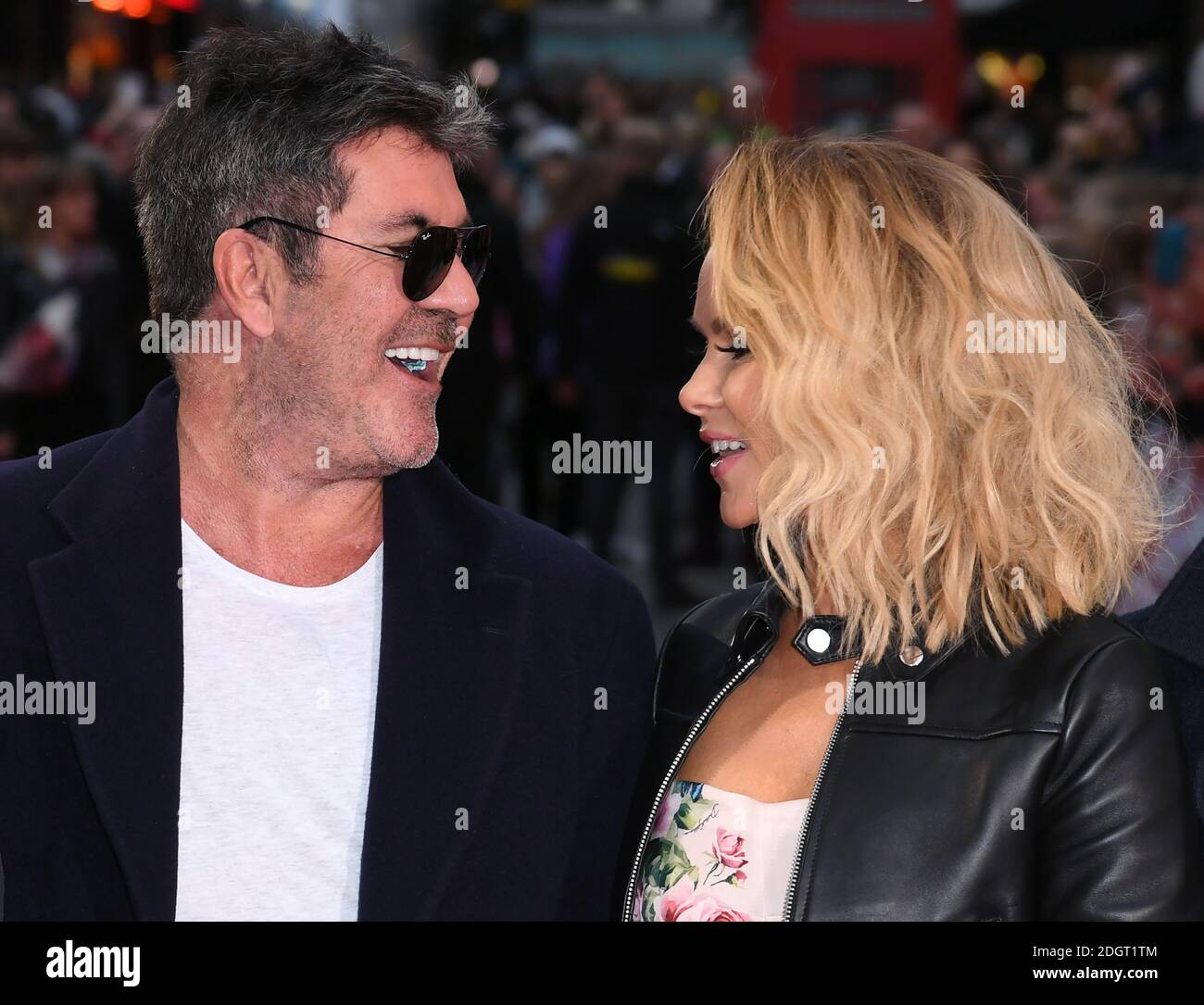 Simon Cowell and Amanda Holden arriving at the Britains Got Talent ...