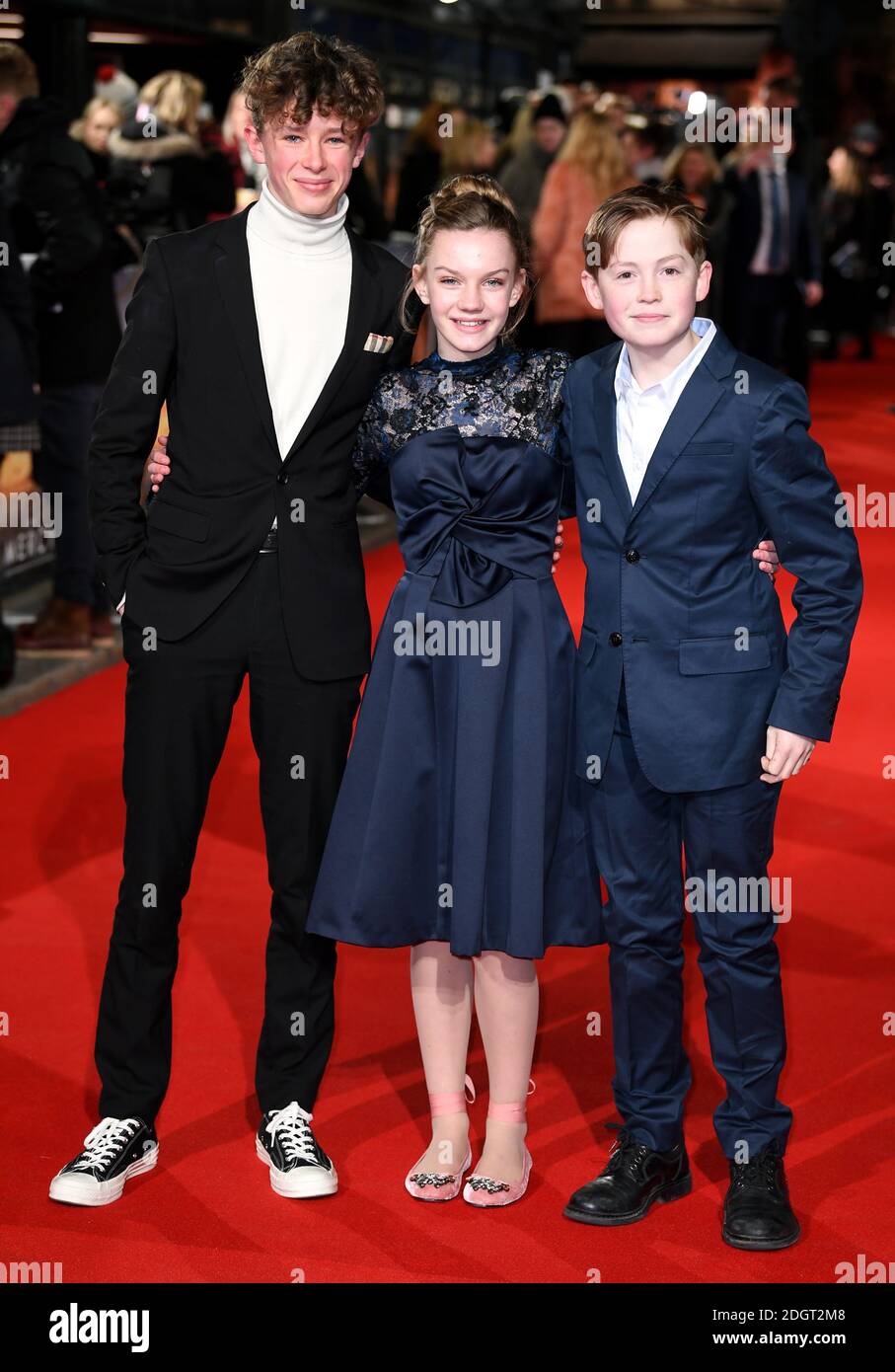 Finn Elliot (left), Eleanor Stagg and Kit Connor attending the Mercy ...