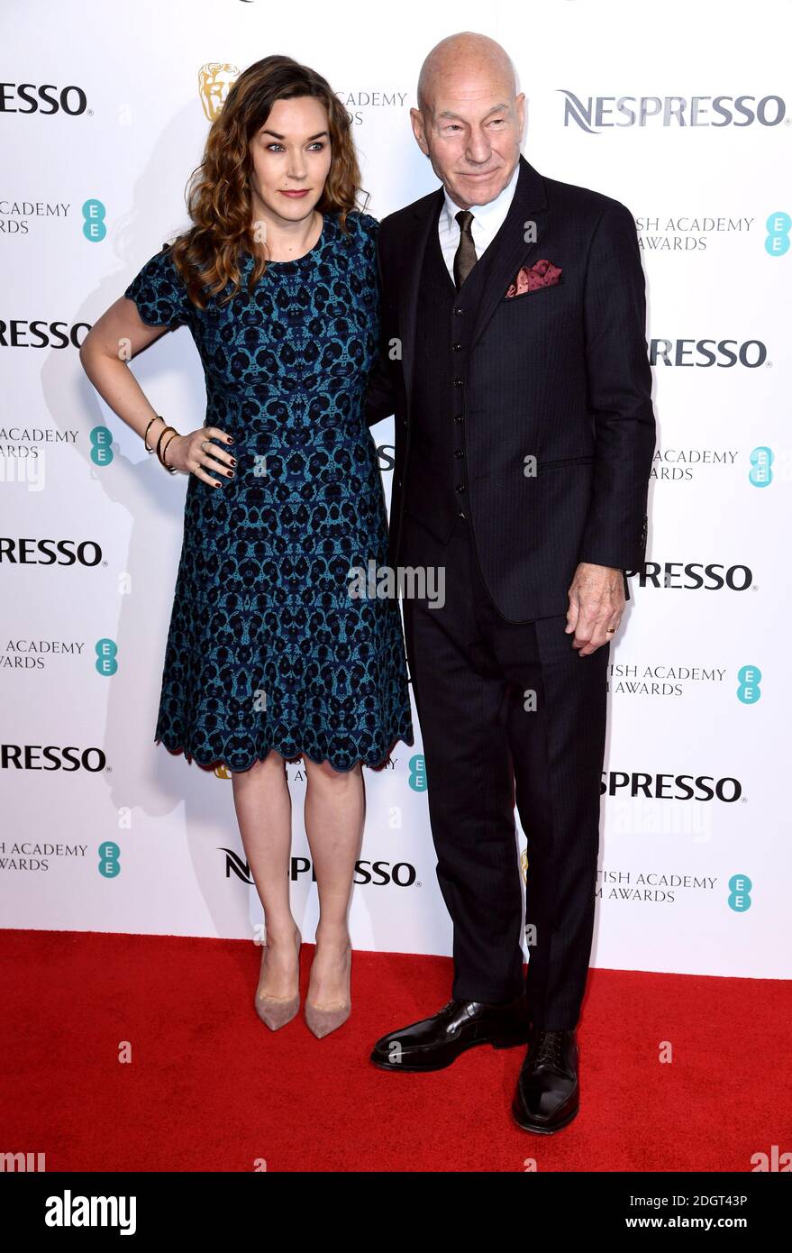 Patrick Stewart and Sunny Ozell attending the Nespresso British Academy ...