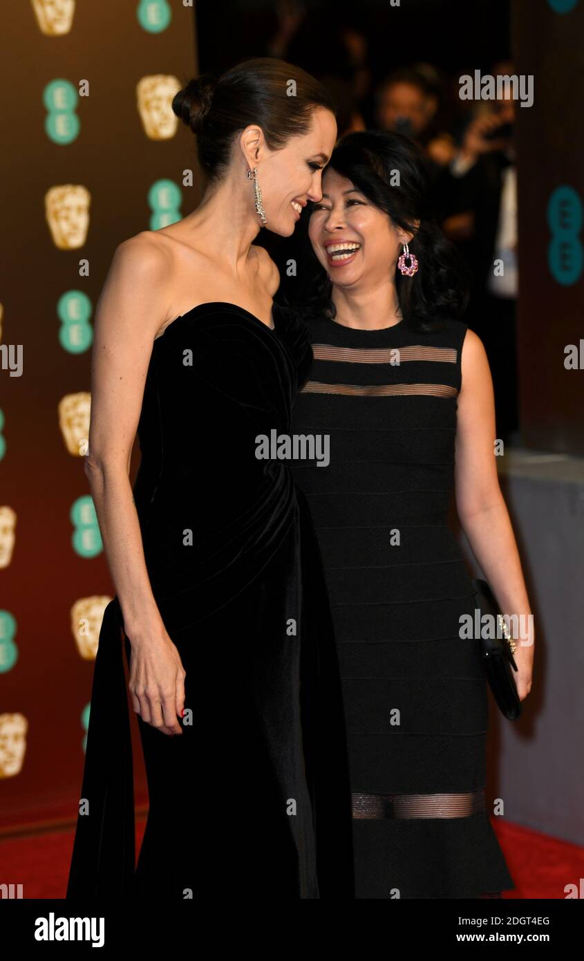 Angelina Jolie and Loung Ung attending the EE British Academy of Film ...