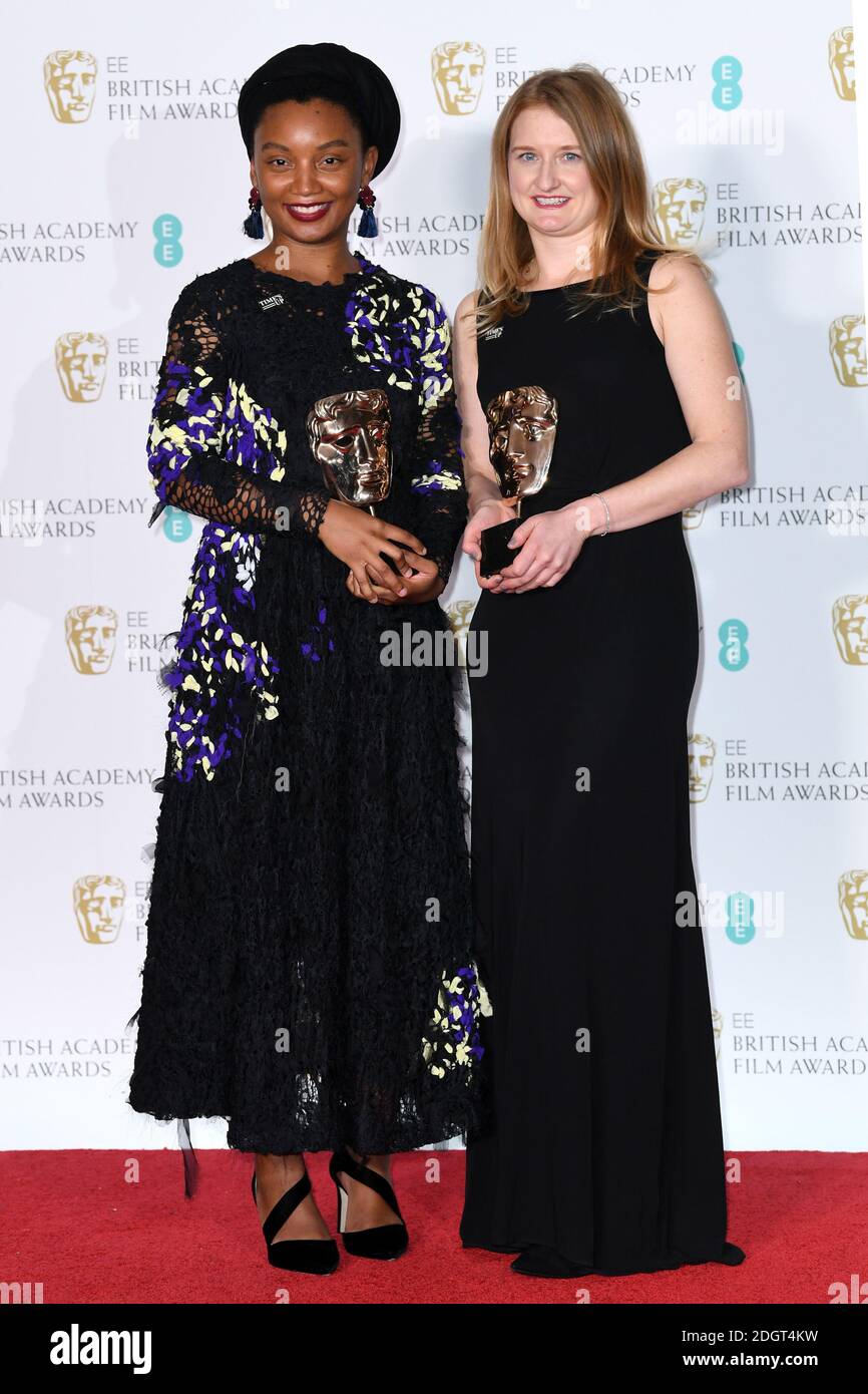 Rungano Nyoni and Emily Morgan with the award for Outstanding Debut for ...