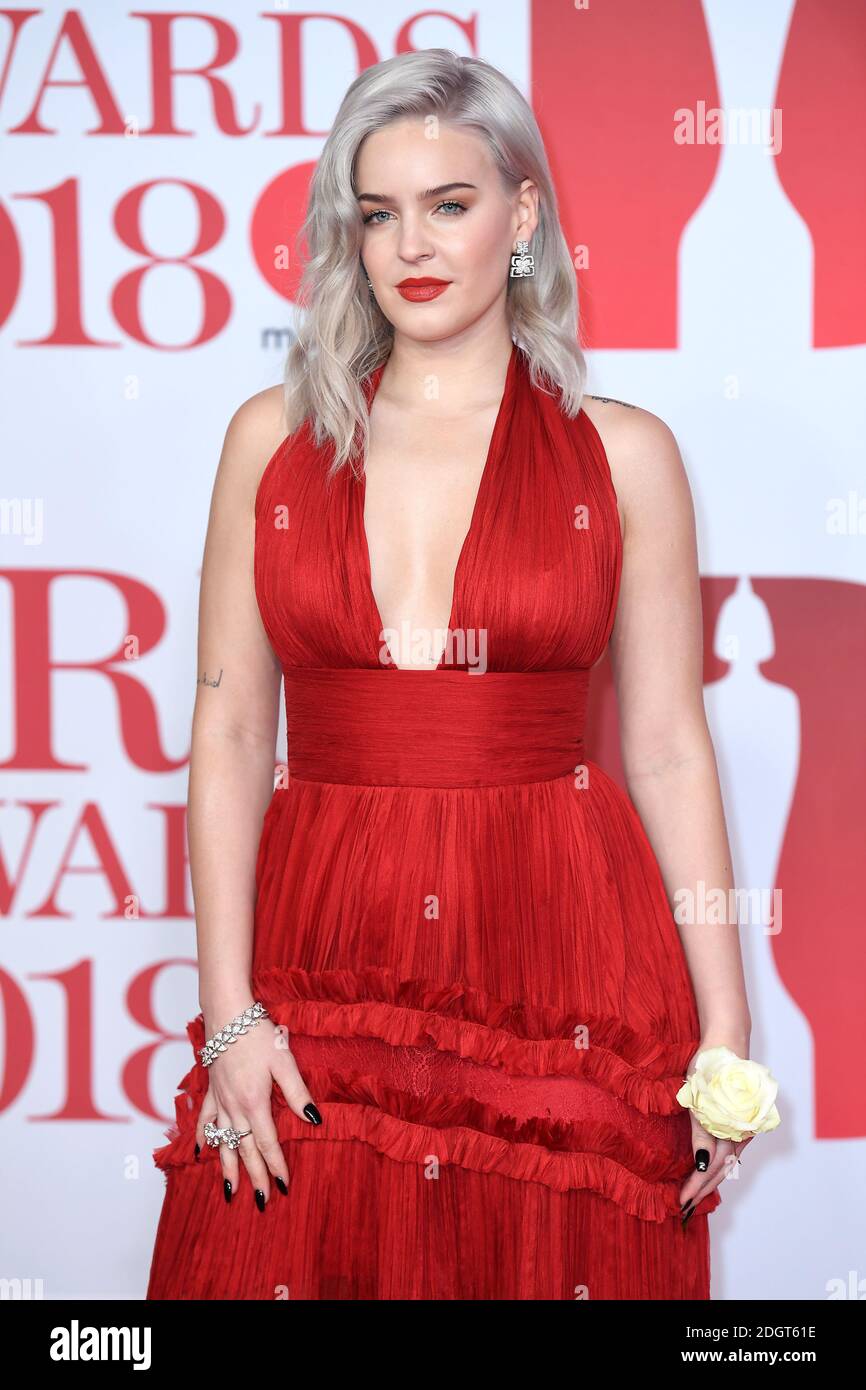 Anne-Marie attending the Brit Awards at the O2 Arena, London. Photo ...