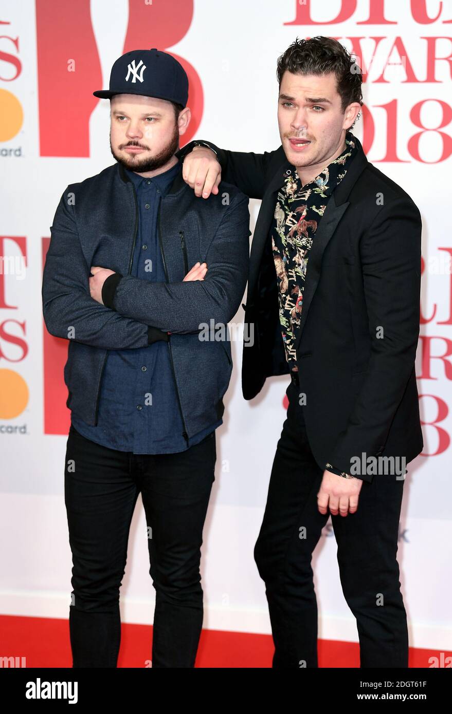 Royal Blood's Ben Thatcher and Mike Kerr attending the Brit Awards at ...