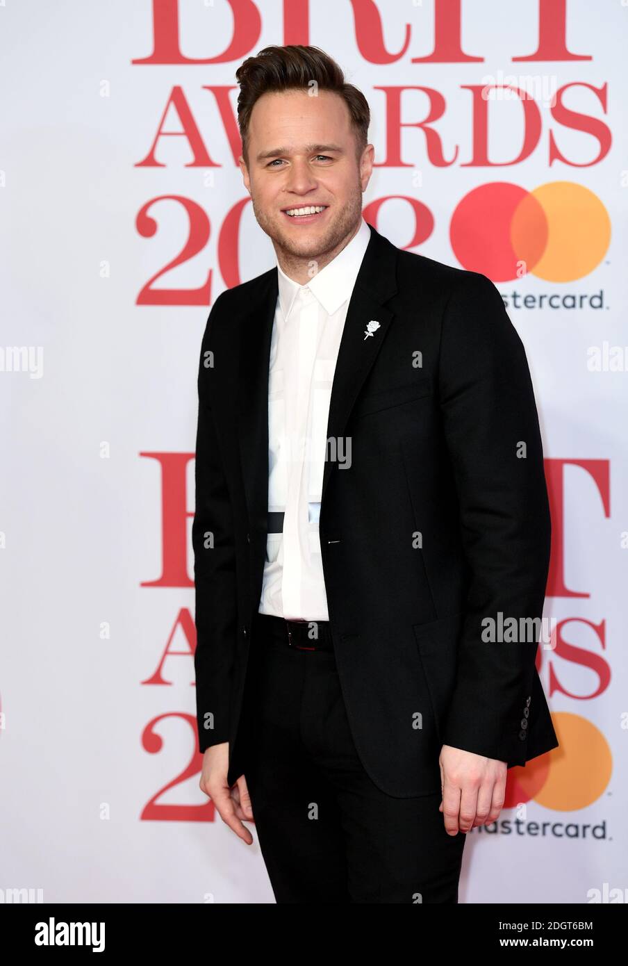 Olly Murs attending the Brit Awards at the O2 Arena, London. Photo ...