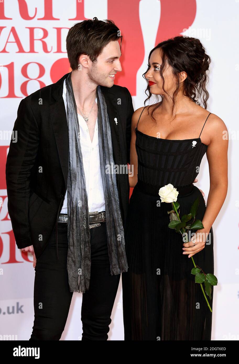 Jade Thirlwall and Jed Elliott attending the Brit Awards at the O2 ...
