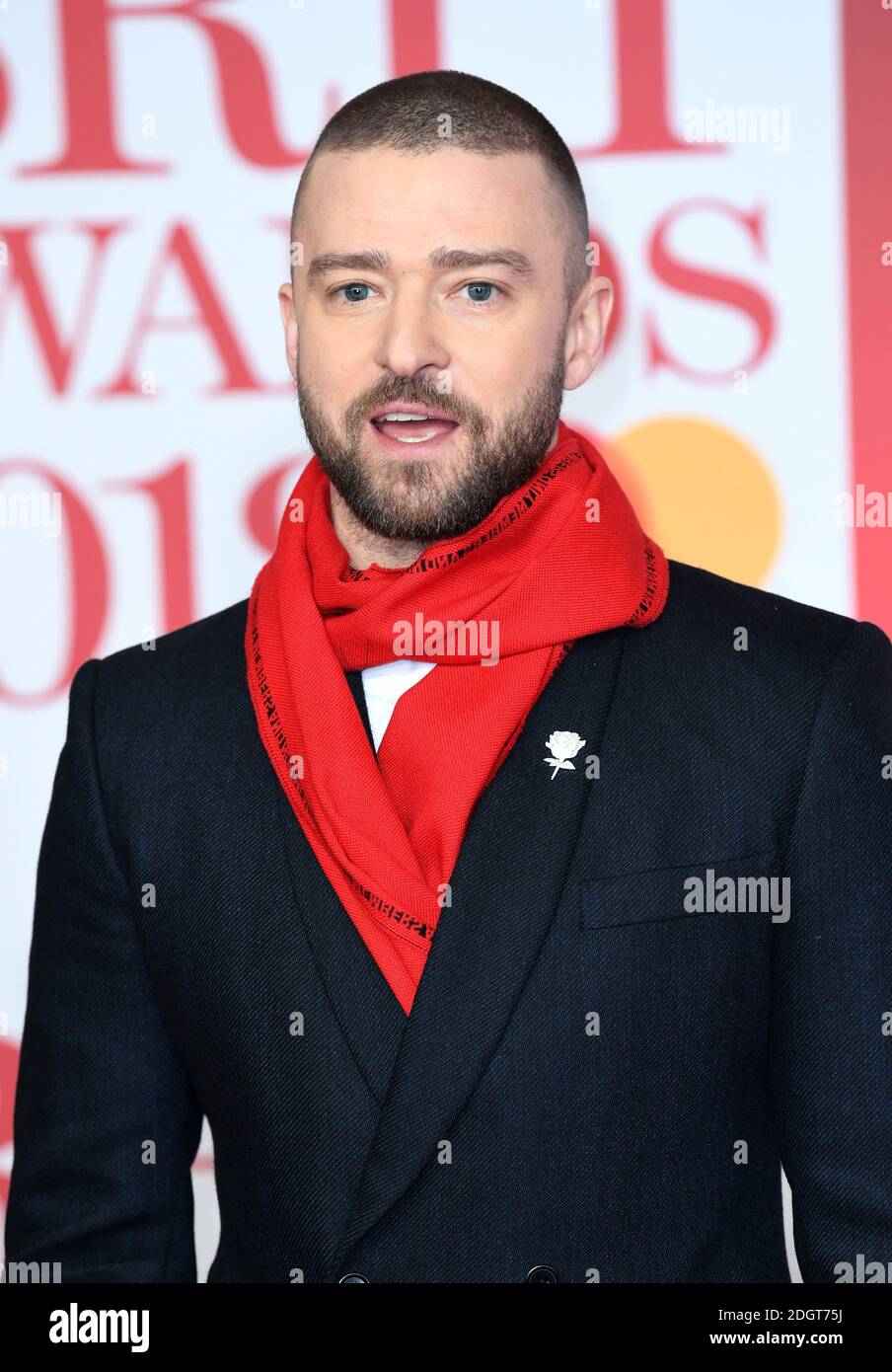 Justin Timberlake attending the Brit Awards at the O2 Arena, London ...