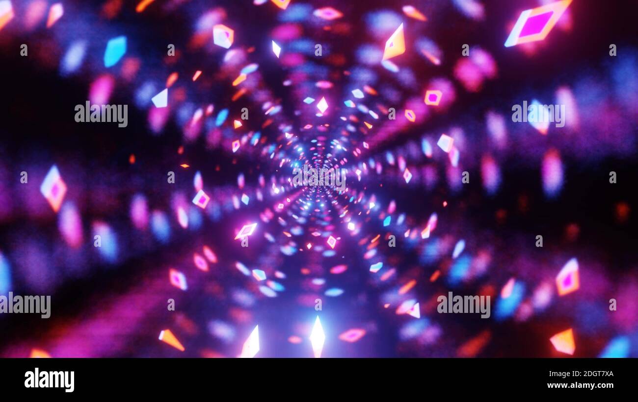 Glowing color changing abstract glowing 3d illustration background ...