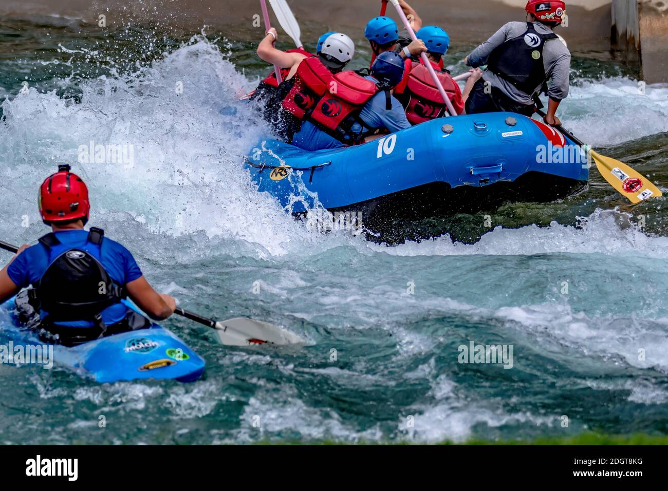Whitewater rafting action sport at whitewater national center in ...