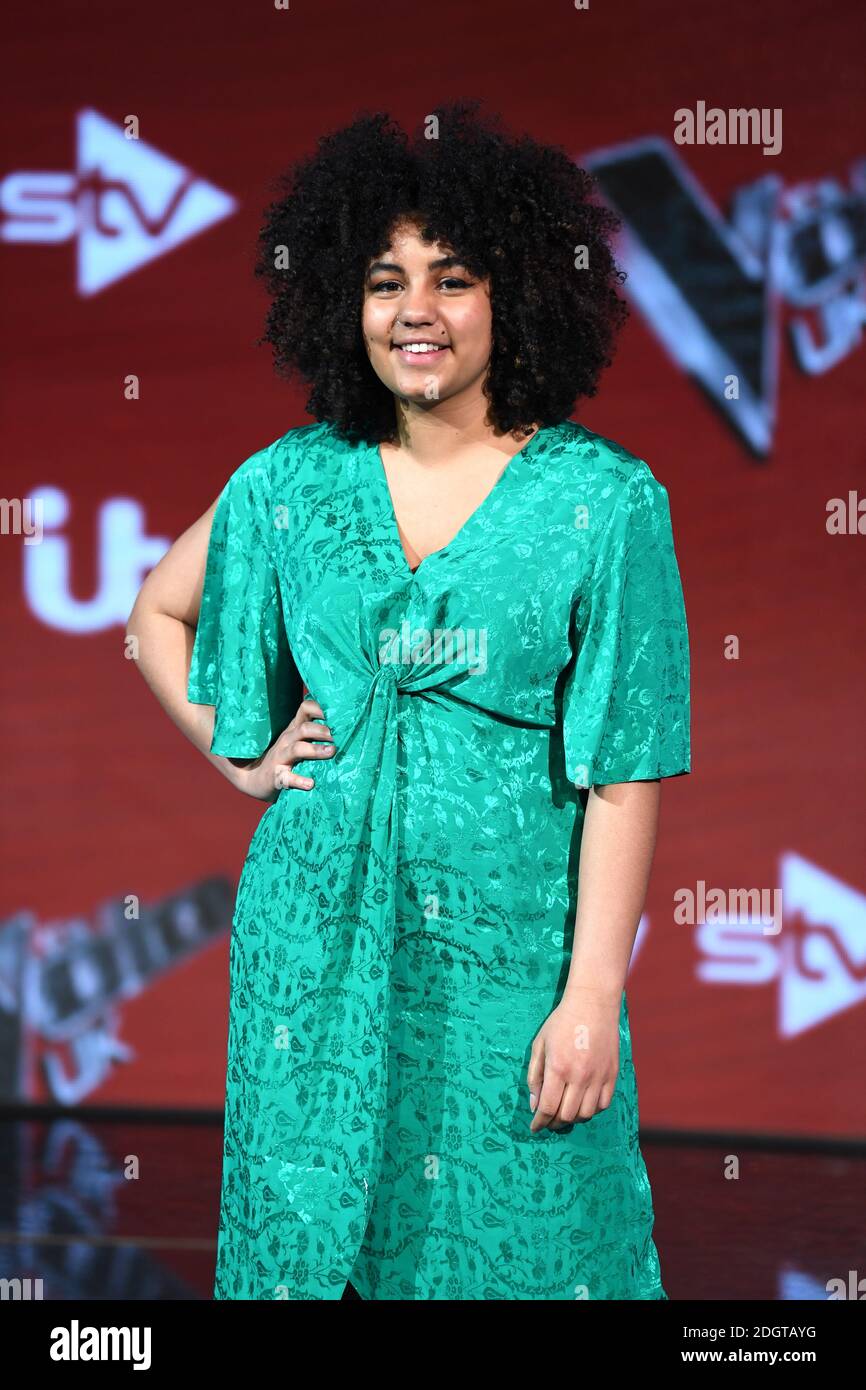Ruti Olajugbagbe at The Voice UK Final photocall, Elstree Studios ...