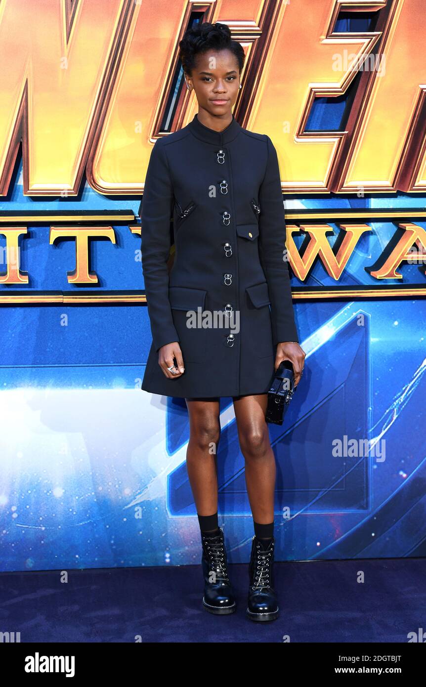 Letitia Wright arriving at the Avengers Infinity War UK Fan Event ...