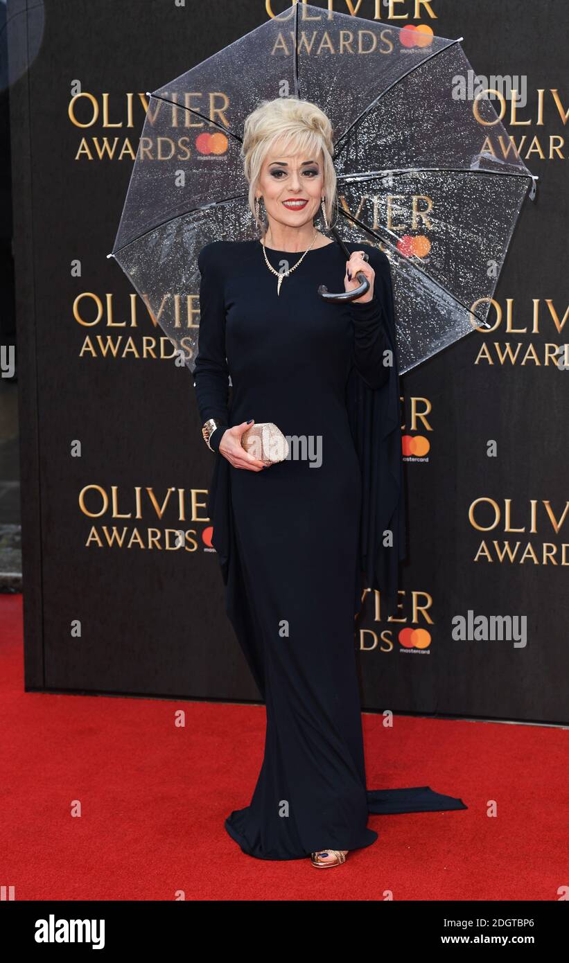Tracie Bennett arriving for The Olivier Awards at the Royal Albert Hall ...