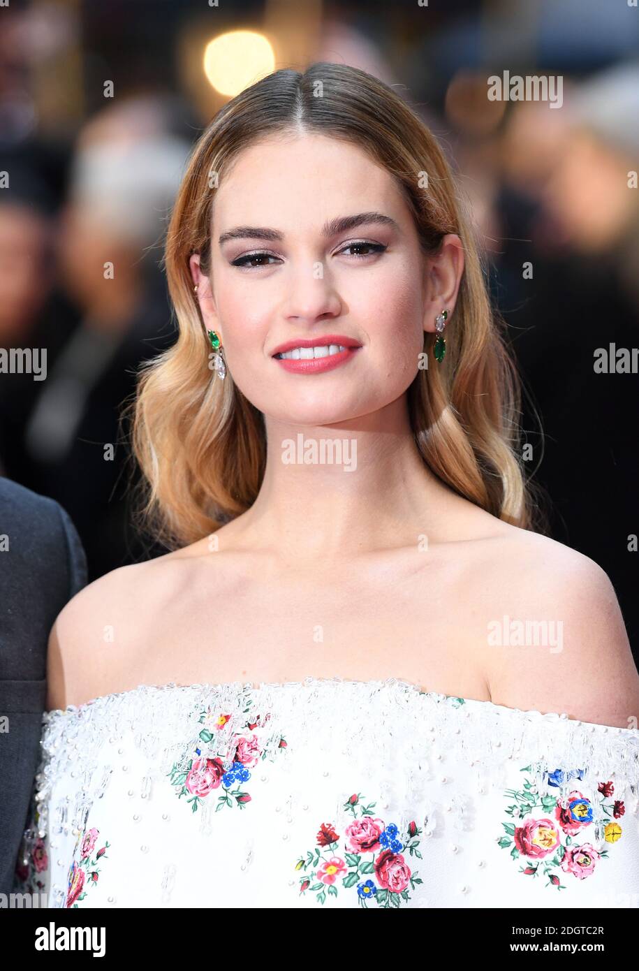 Lily James attending the world premiere of The Guernsey Literary and ...