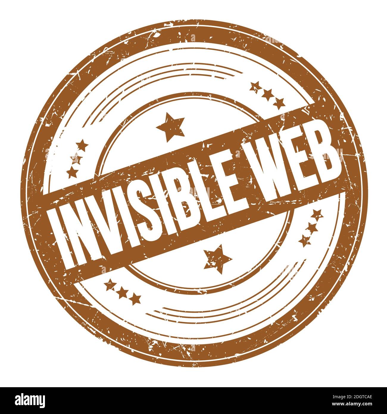 INVISIBLE WEB text on brown round grungy texture stamp Stock Photo - Alamy