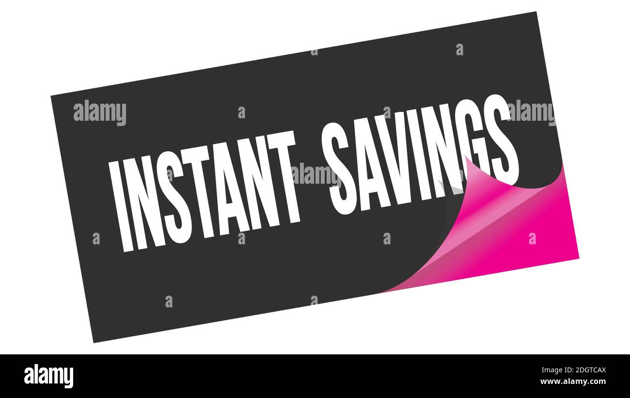 Instant savings stamp hi-res stock photography and images - Alamy