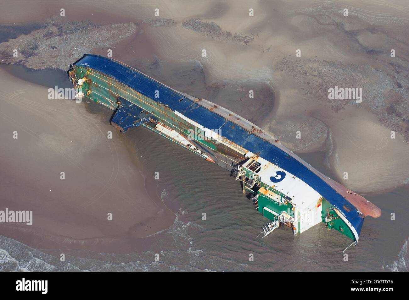 MS Riverdance Aground at Cleveleys Beach Stock Photo - Alamy
