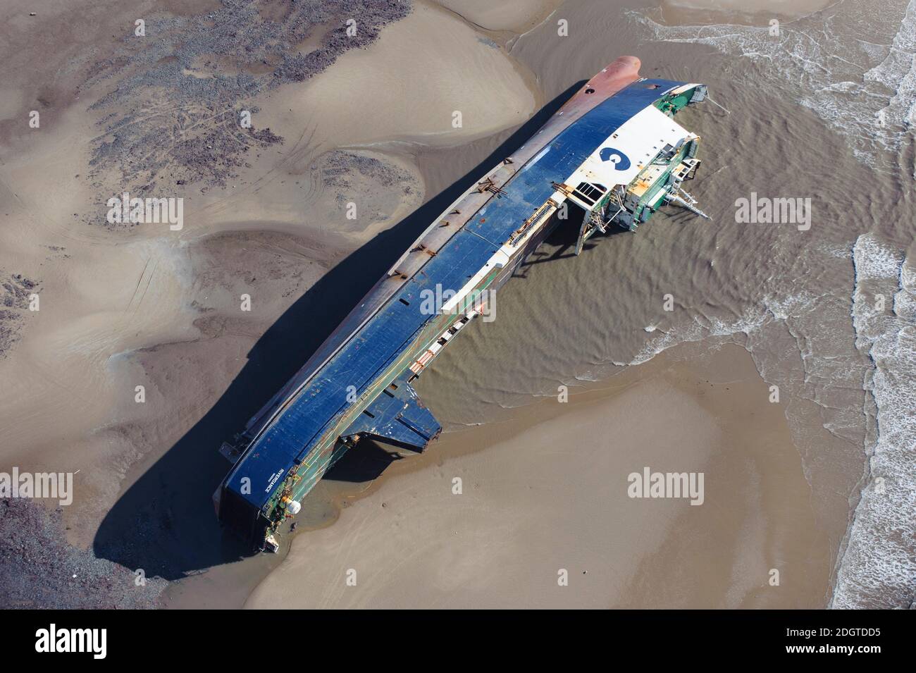MS Riverdance Aground at Cleveleys Beach Stock Photo - Alamy
