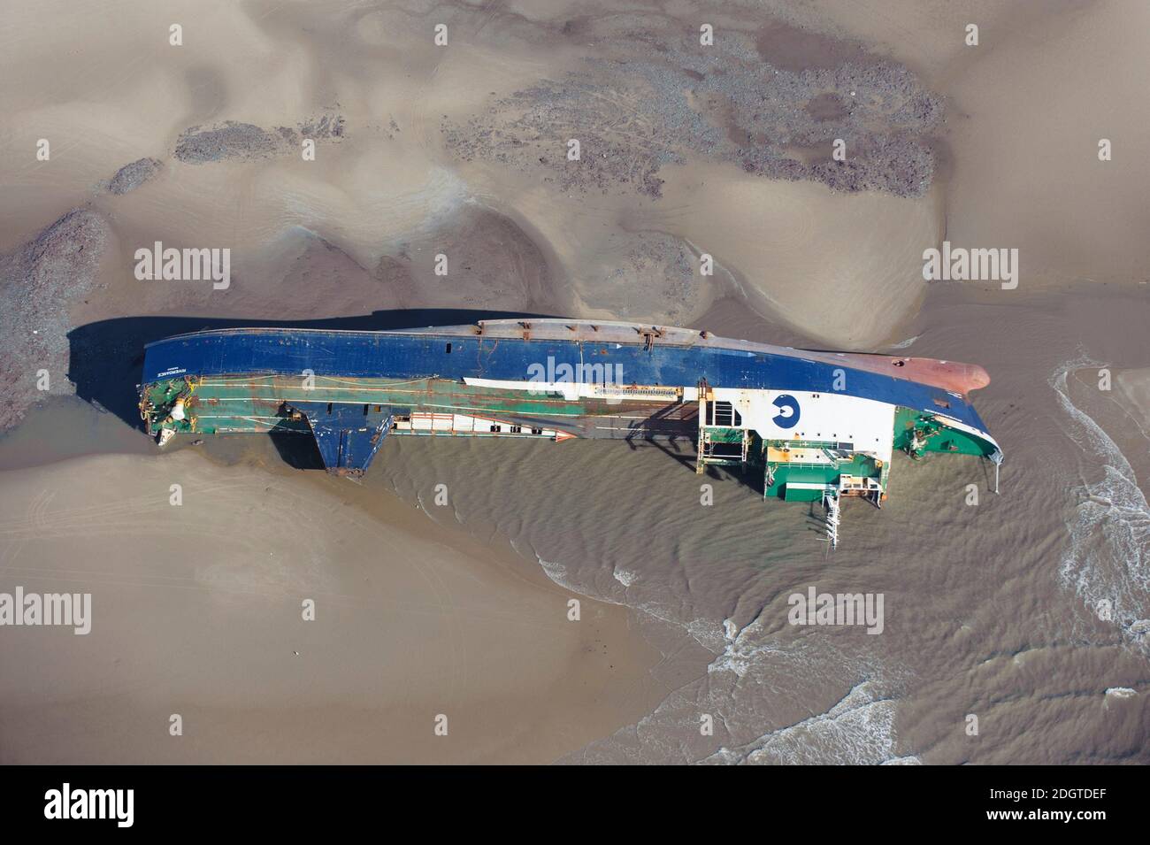 MS Riverdance Aground at Cleveleys Beach Stock Photo - Alamy
