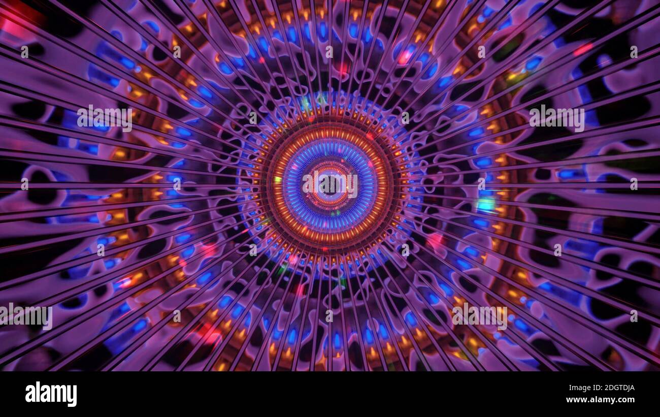 Decent glowing particles space tunnel 3d illustration background ...