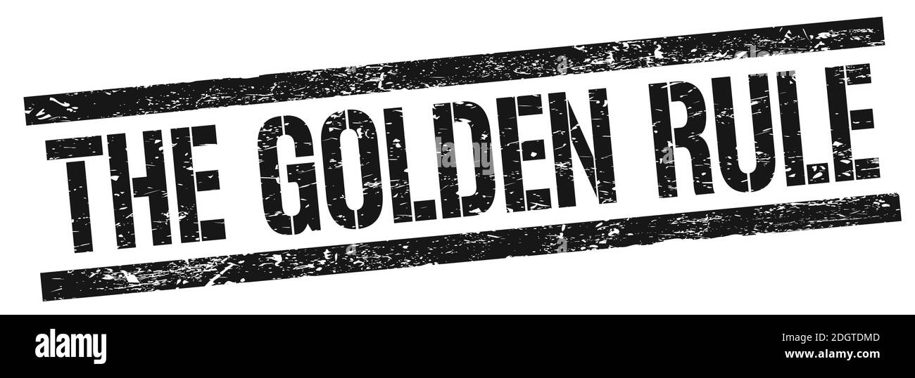 THE GOLDEN RULE text on black grungy rectangle stamp sign Stock Photo ...