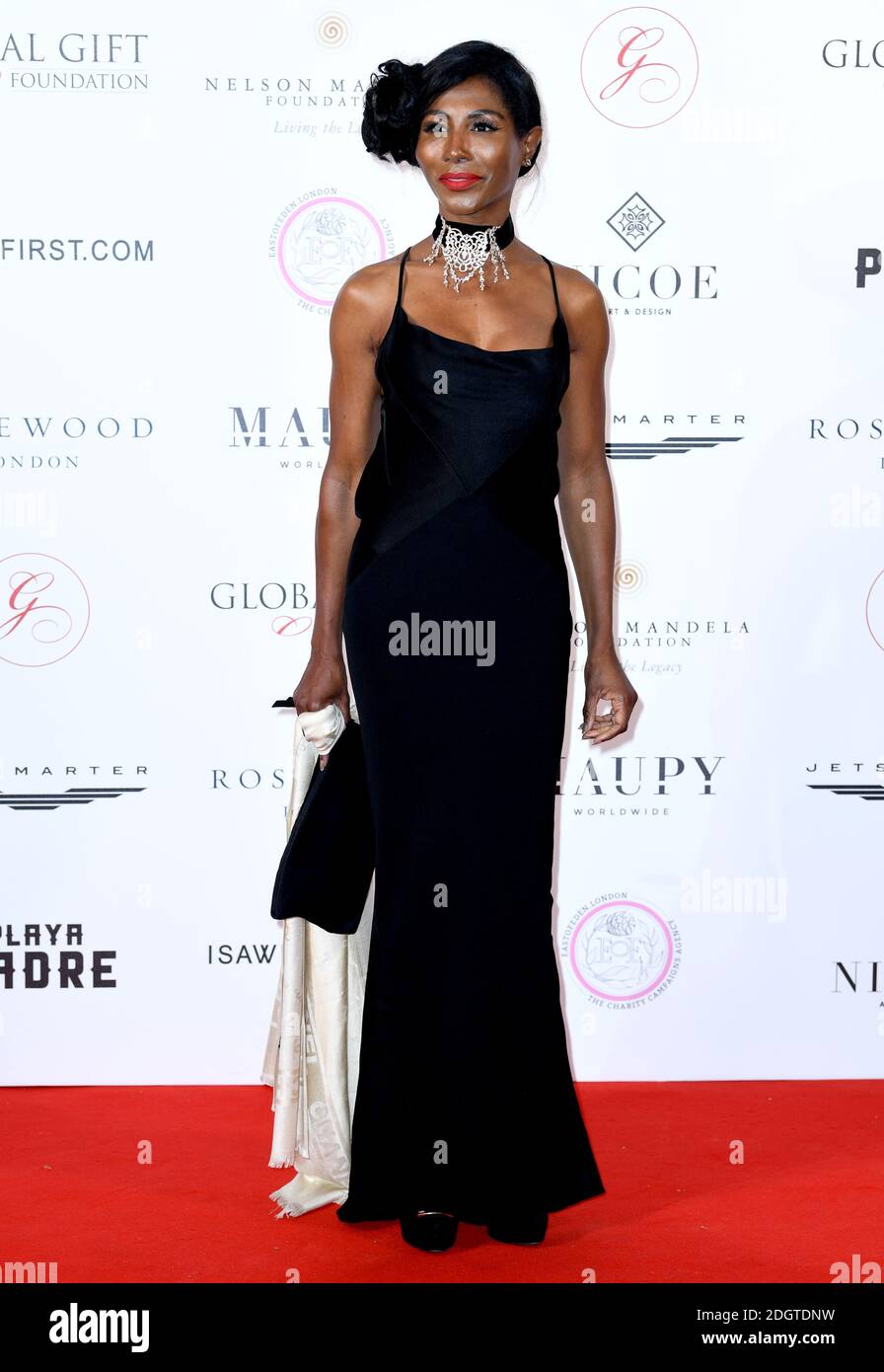 Sinitta attending the Nelson Mandela Global Gift Gala, at the Rosewood ...