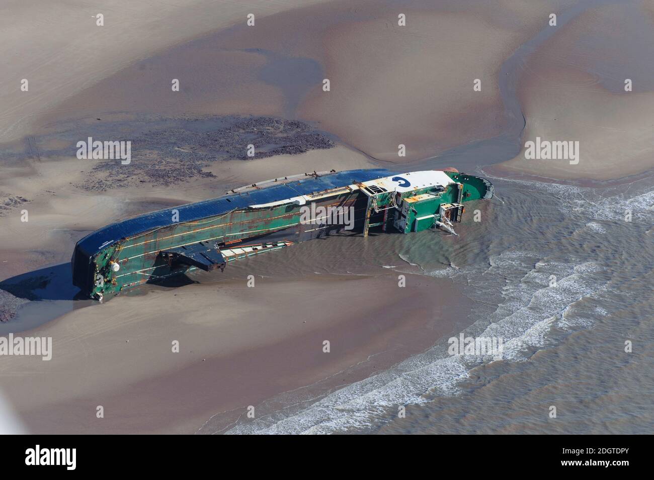 MS Riverdance Aground at Cleveleys Beach Stock Photo - Alamy