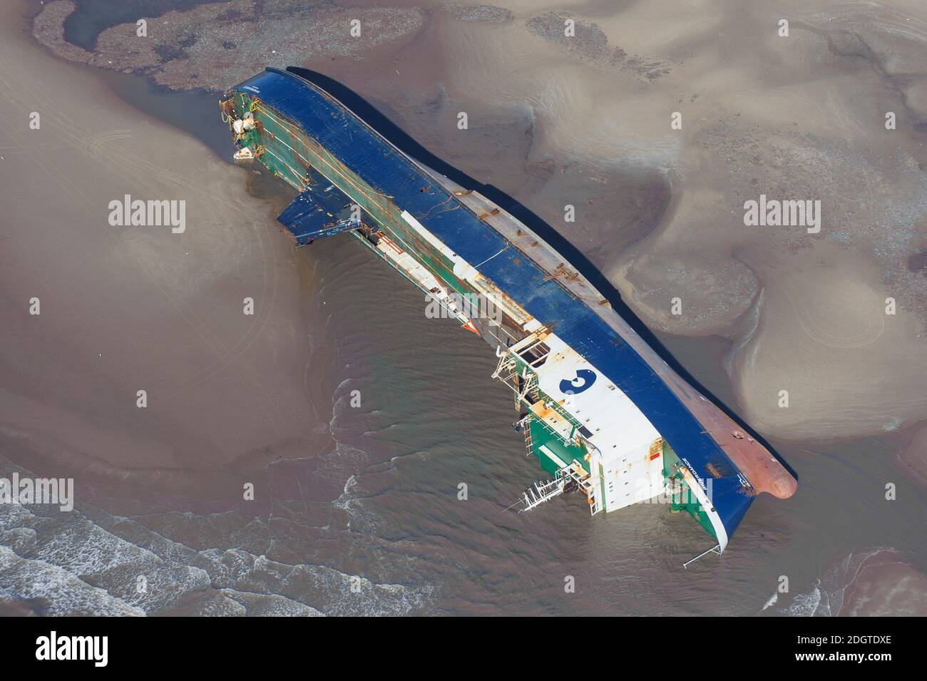 MS Riverdance Aground at Cleveleys Beach Stock Photo - Alamy