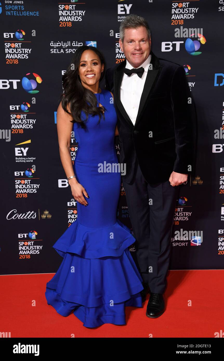 Alex Scott and Mark Durden-Smith attending the BT Sport Industry Awards ...