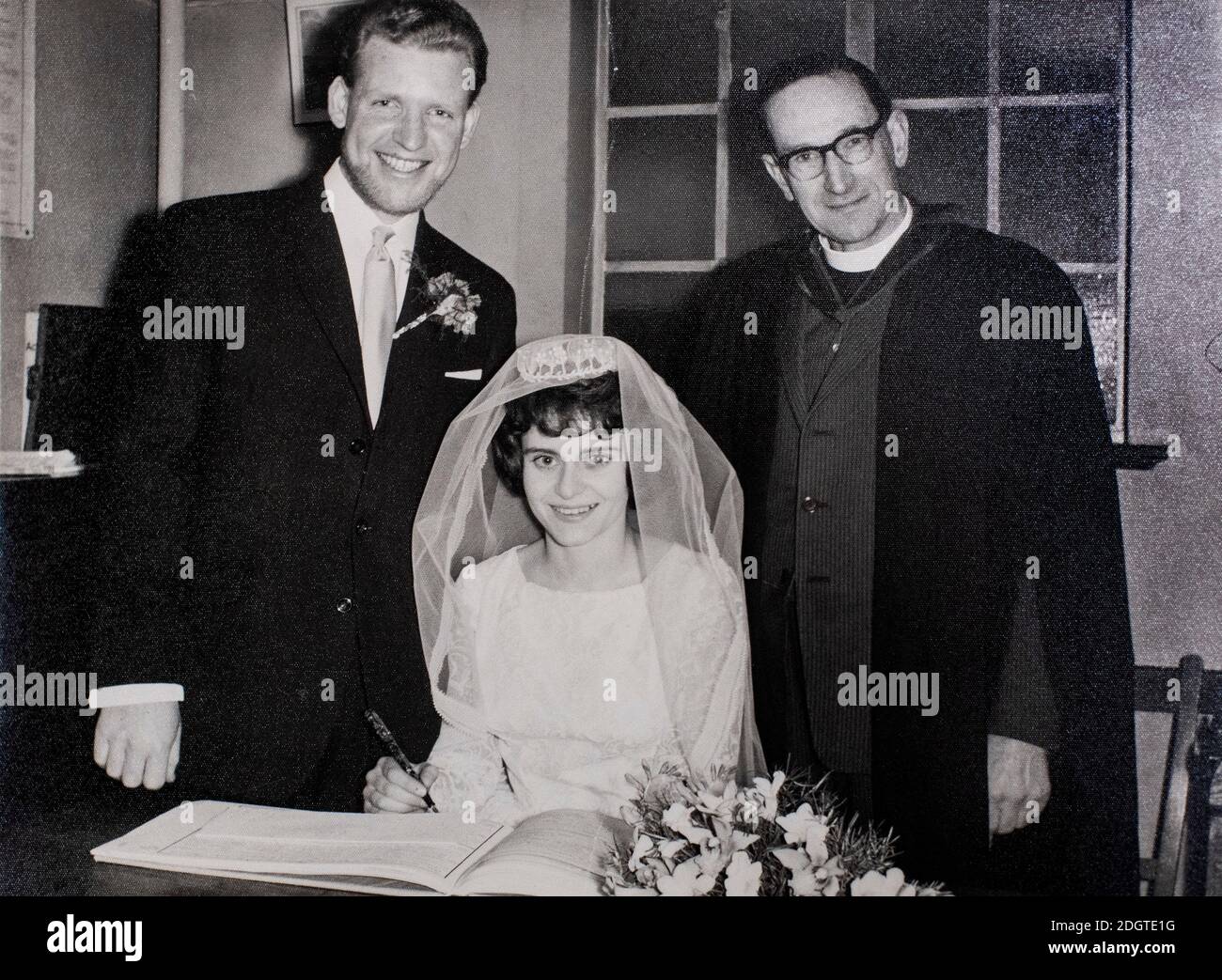 The wedding day of Vic and Penny Griffiths in 1953. Husband and wife ...