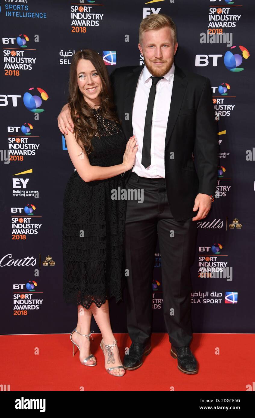 Jackson Wray (right) and guest attending the BT Sport Industry Awards ...