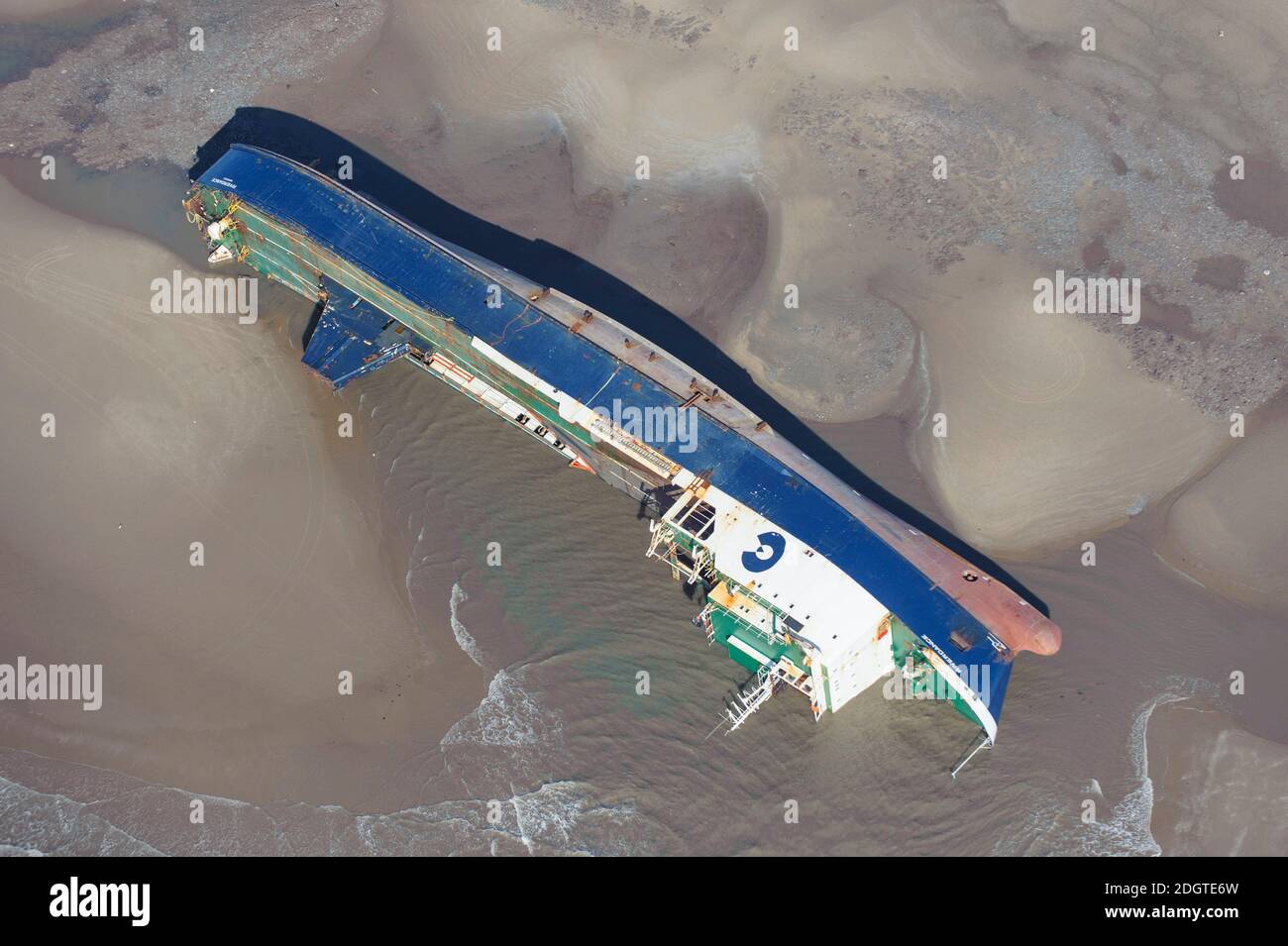 MS Riverdance Aground at Cleveleys Beach Stock Photo - Alamy