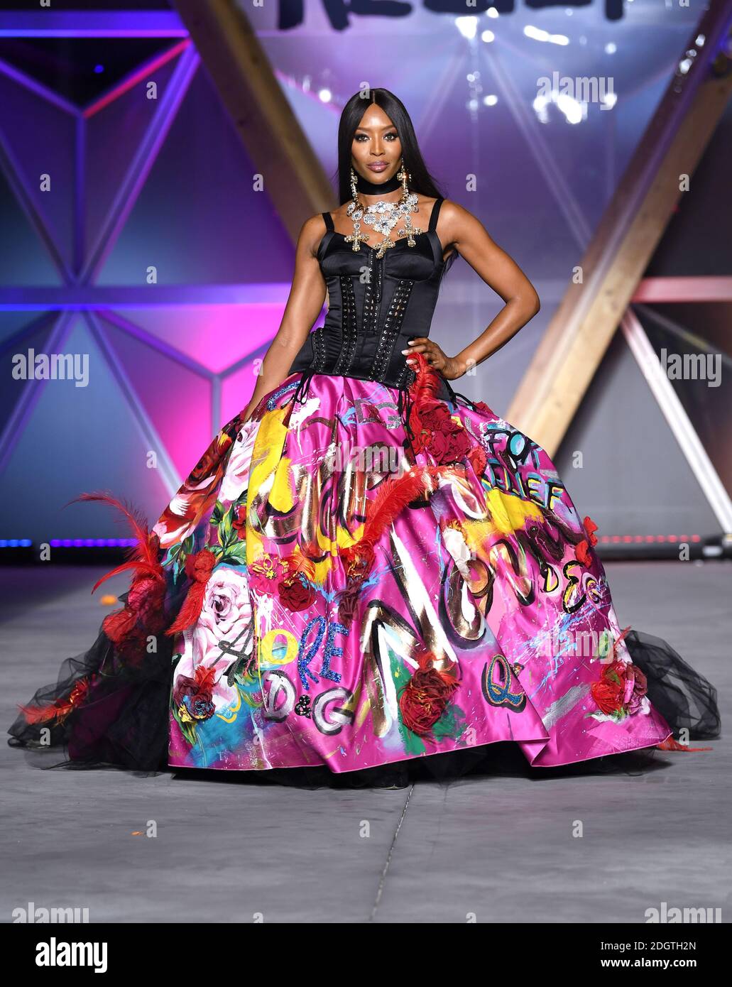Naomi Campbell models at the Fashion For Relief Catwalk Show, part of ...