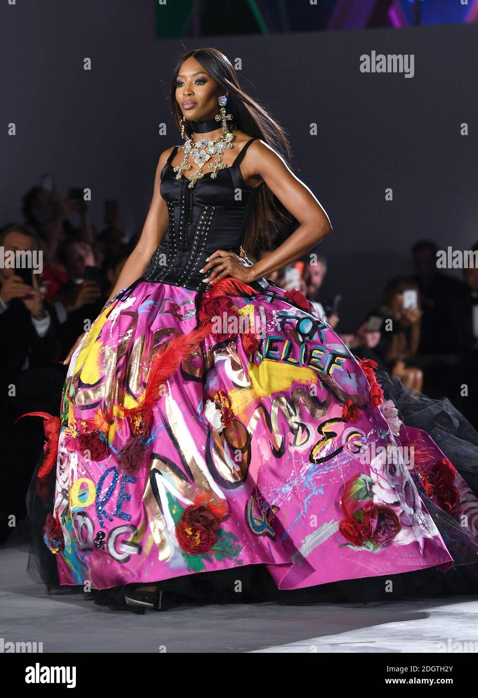 Naomi Campbell models at the Fashion For Relief Catwalk Show, part of ...