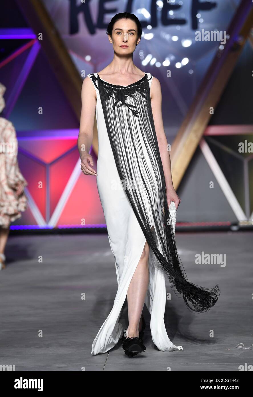 Erin O'Connor models at the Fashion For Relief Catwalk Show, part of ...